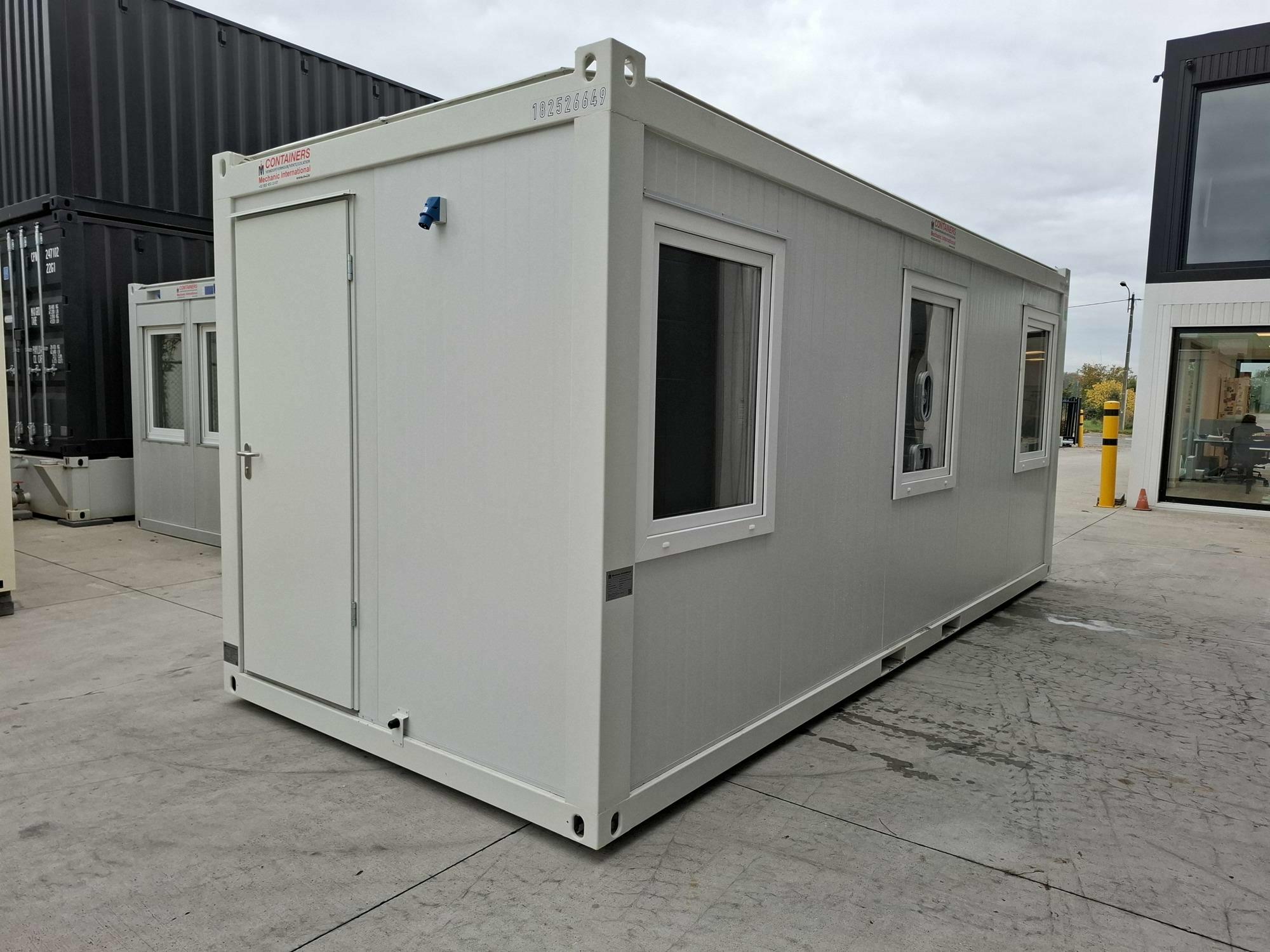 Classic Line office container with serving hatch and heating | Mechanic ...